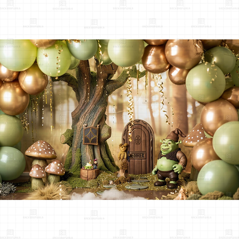 Shrek’s Swamp Printed Baby Backdrop – Backdropwala