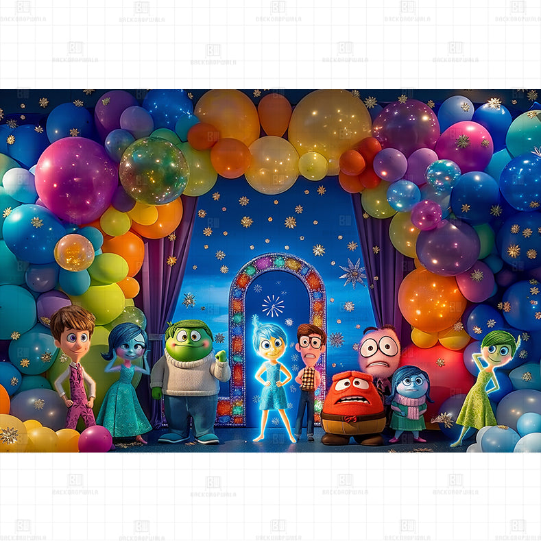 Inside Out Party Printed Baby Backdrop – Backdropwala
