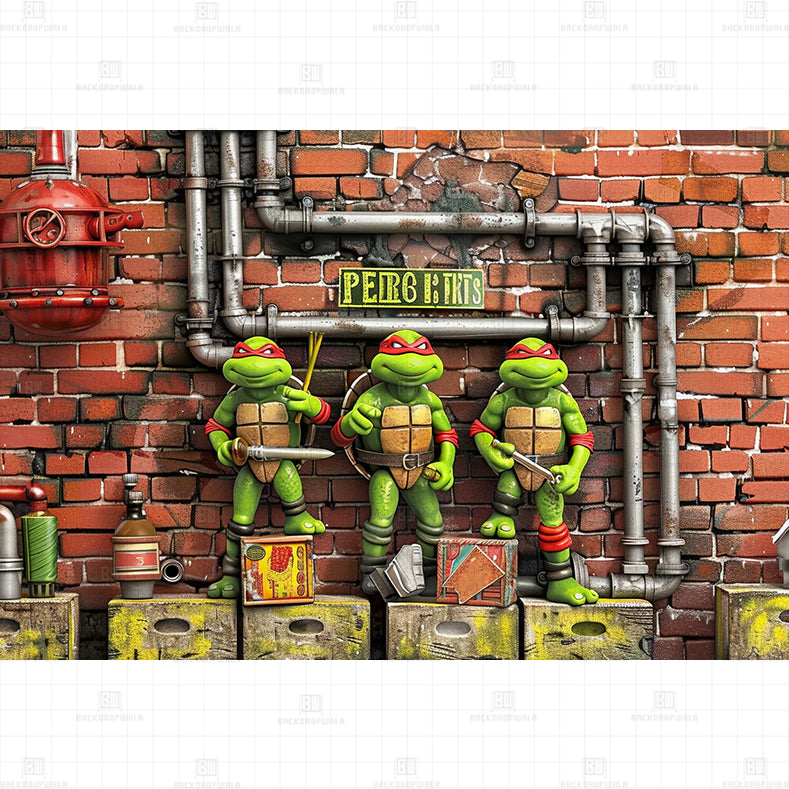 Ninja Turtles Lair Printed Baby Backdrop – Backdropwala